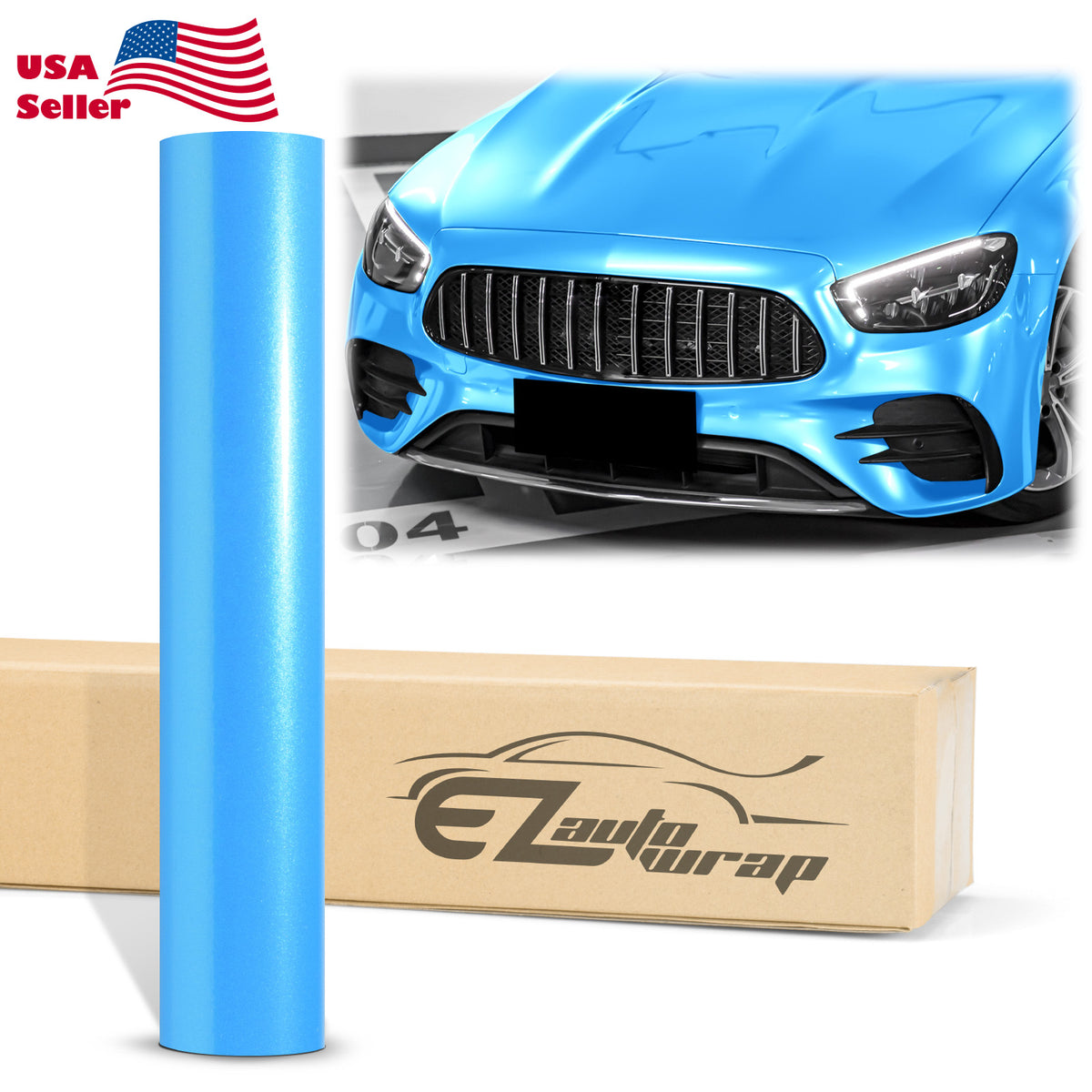 Super Gloss Metallic Ocean Blue Vinyl Wrap – EzAuto Wrap