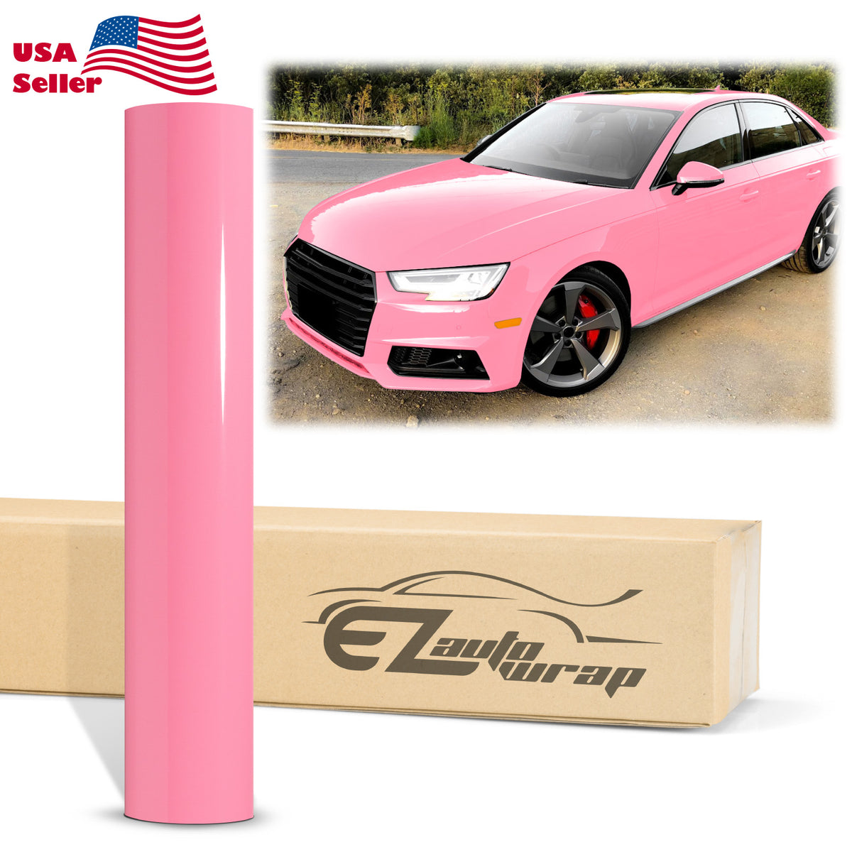 High Gloss Pink Vinyl Wrap – EzAuto Wrap