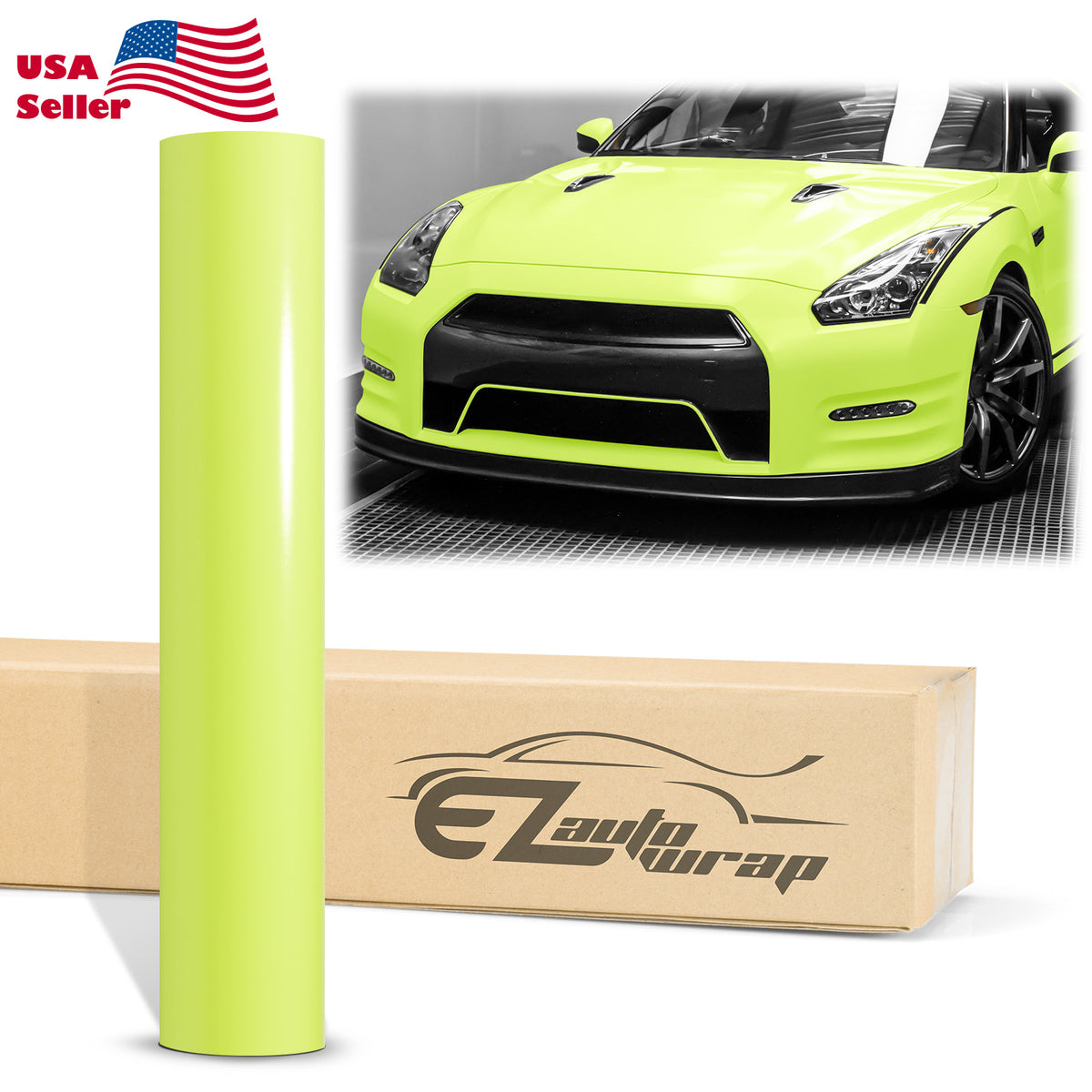 Satin Acid Lime Matte Flat Vinyl Wrap – EzAuto Wrap