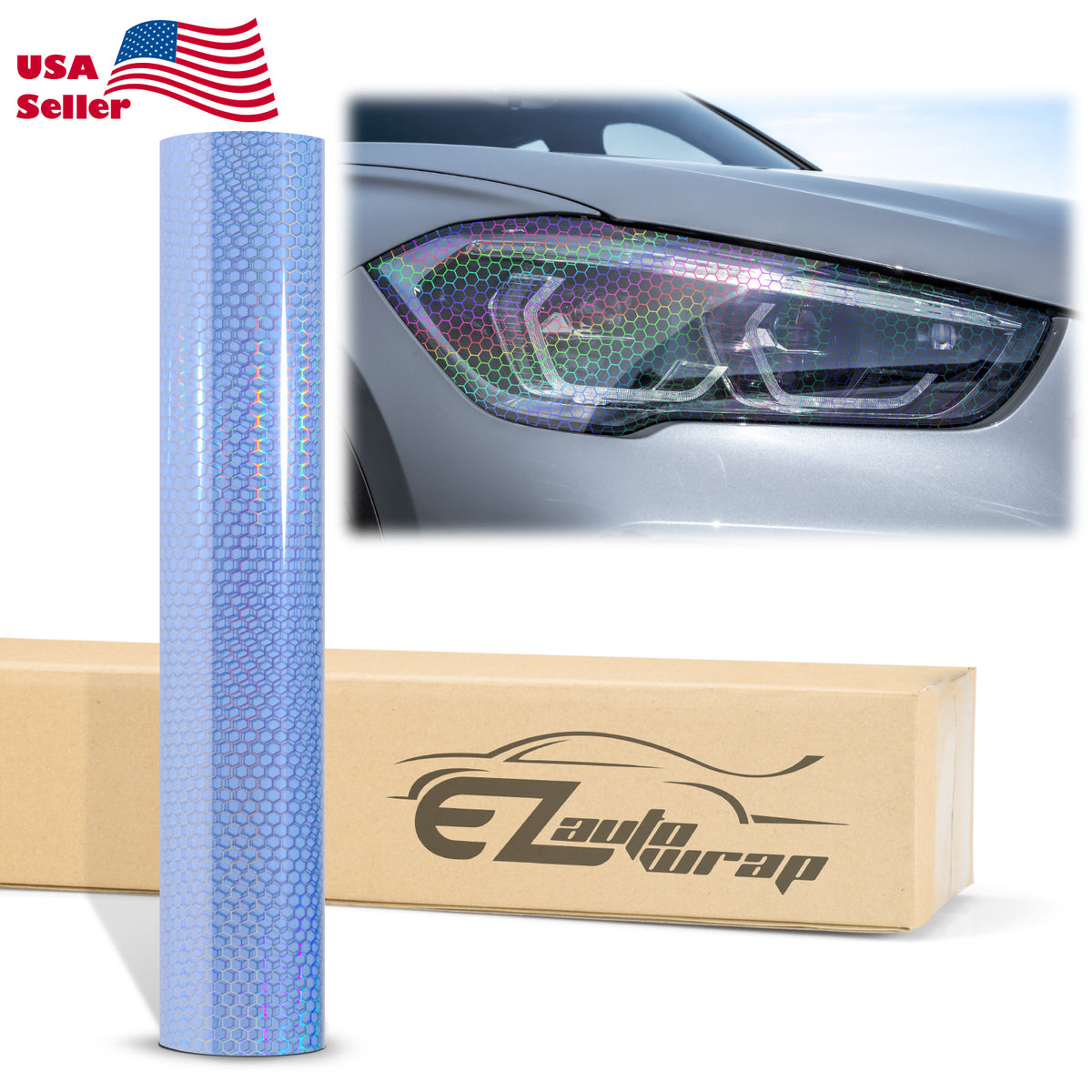 Tint Hex Holographic Light Blue Taillight Headlight Tint Film – EzAuto Wrap