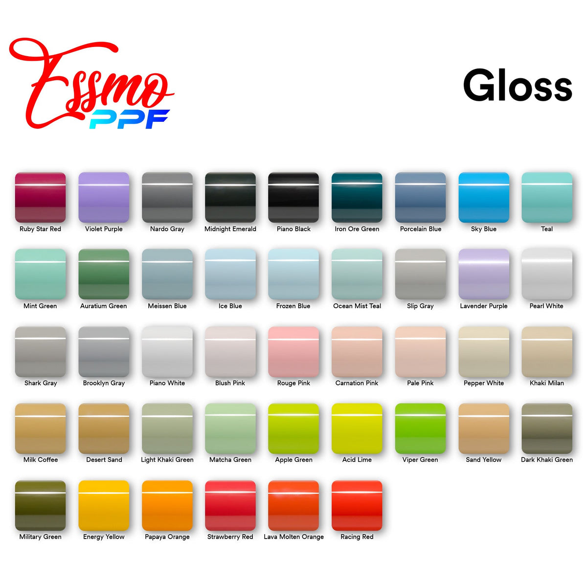 ESSMO™ PPF Paint Protection Film TPU Gloss Pepper White Full Roll Spec ...