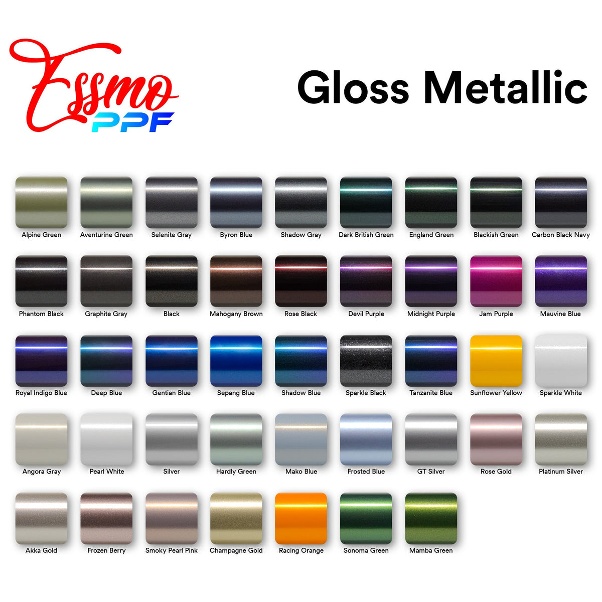 ESSMO™ PPF Paint Protection Film TPU Gloss Metallic Royal Indigo Blue ...