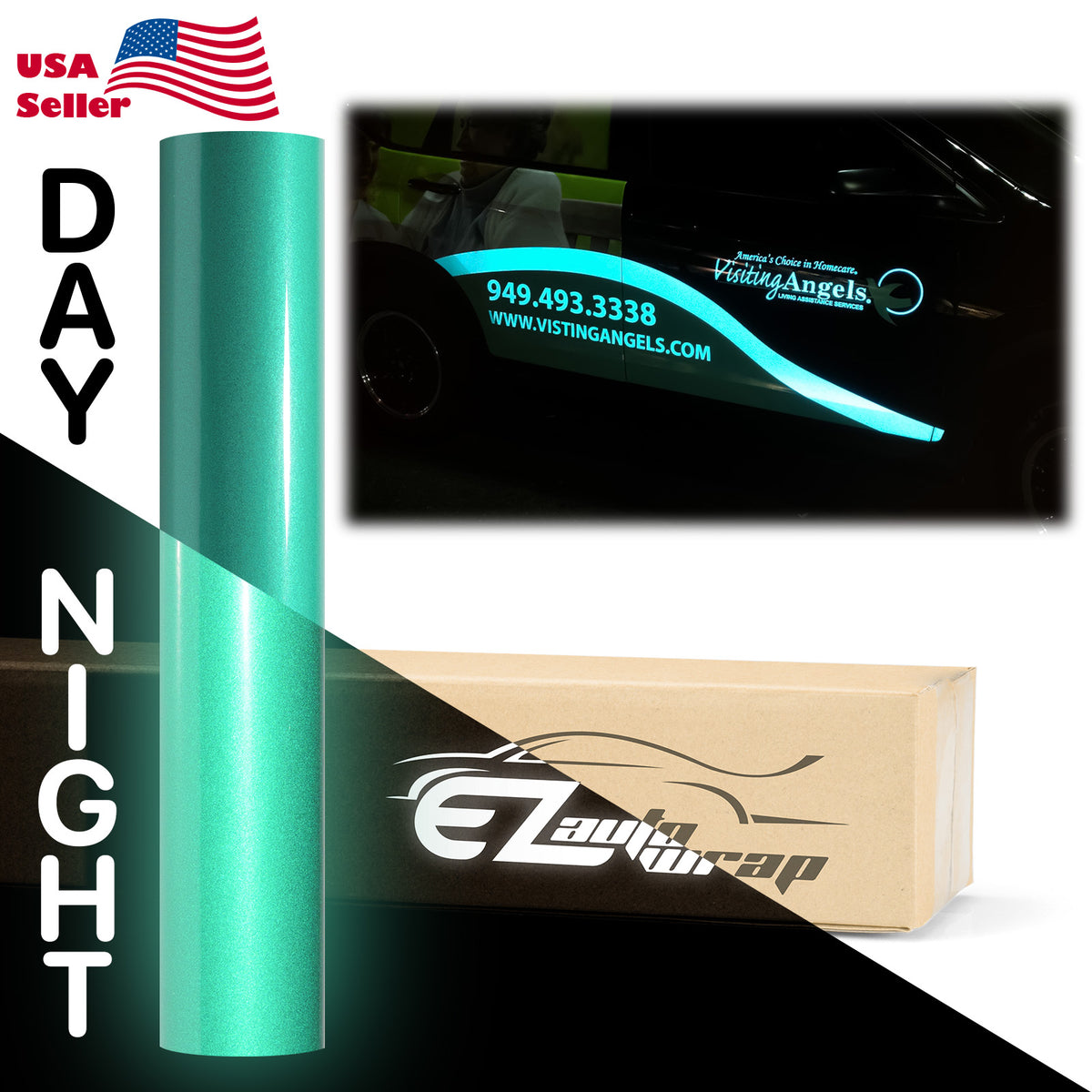 Reflective Green Vinyl Wrap – EzAuto Wrap