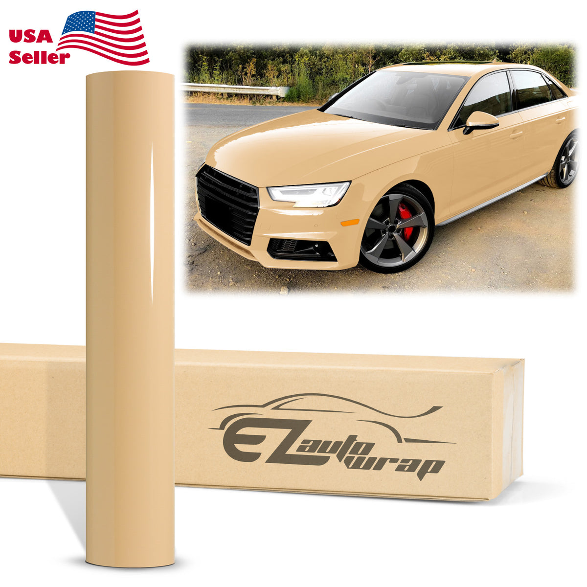 High Gloss Sand Yellow Vinyl Wrap – EzAuto Wrap