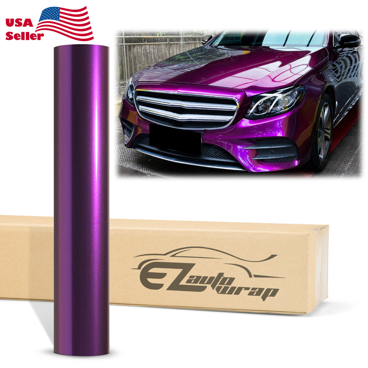 Super Gloss Metallic Magenta Purple Vinyl Wrap – EzAuto Wrap