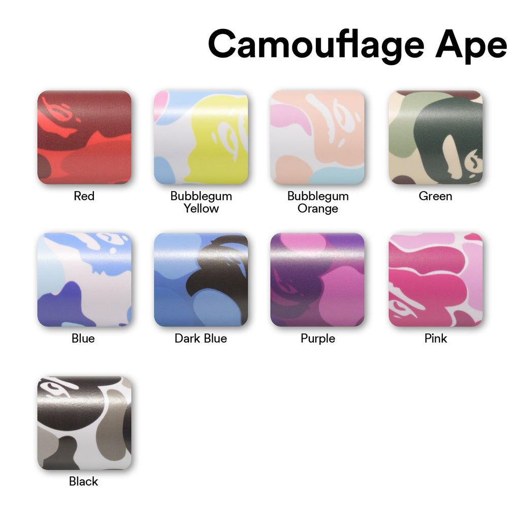 Camouflage Ape Bubblegum Yellow Vinyl Wrap – EzAuto Wrap