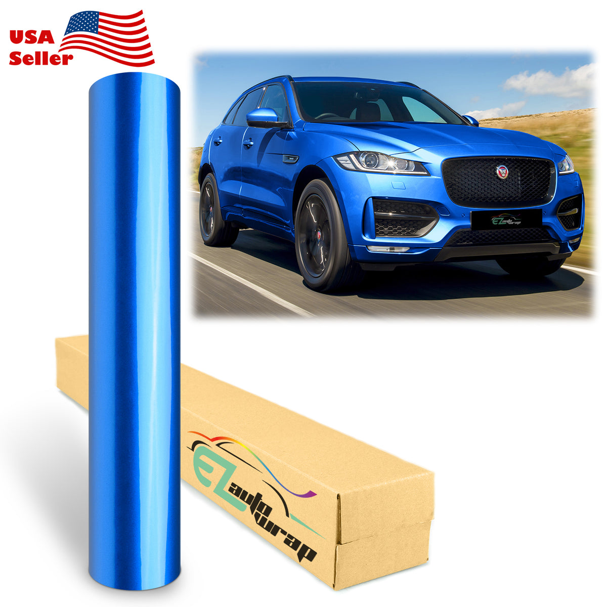 Gloss Metallic Sky Blue Vinyl Wrap – EzAuto Wrap